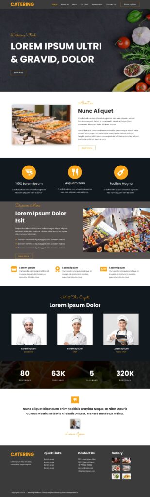 Catering Website Template – Catering Website Template By BricksTemplates.io